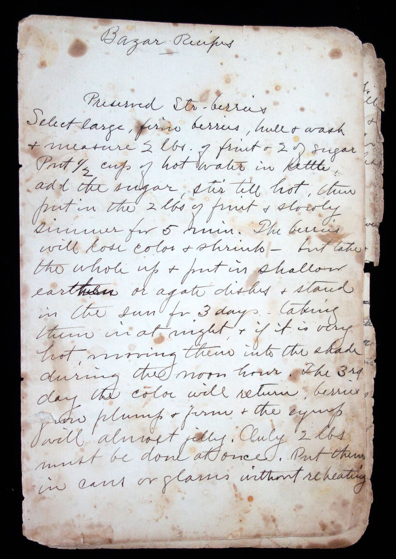 Collection of handwritten and typed recipes